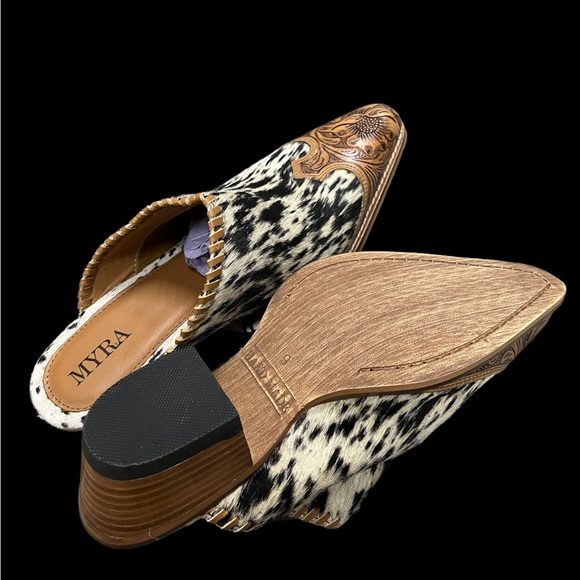 Myra Bag | Shoes | Hand Tooled Genuine Cowhide Womens Mule Women Boho ...